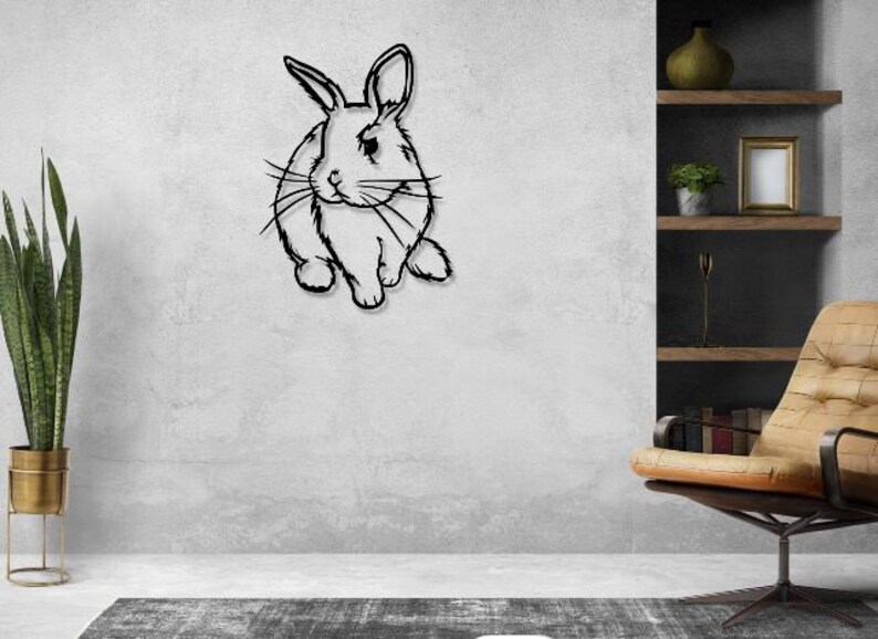 Rabbit Svg Dxf Png Files , Laser Cut File , Bunny , Rabbit , Easter ...
