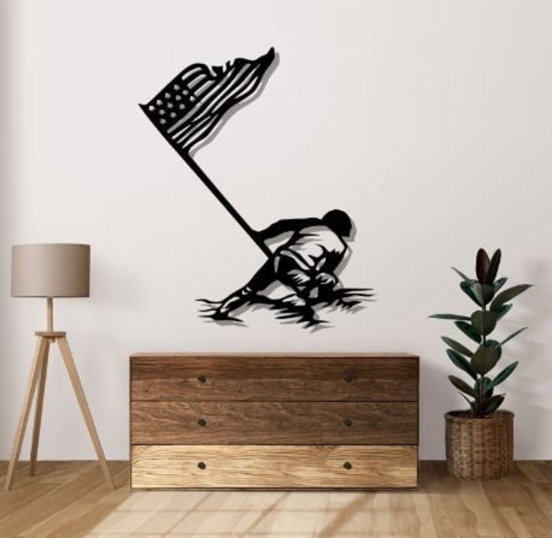 American Army Svg Dxf Files Laser Cut File Flag Veteran for Cnc Cutting ...