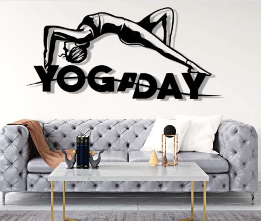 Yoga Svg Dxf Png Files Laser Cut File Yoga Girl Streching Yoga Time ...
