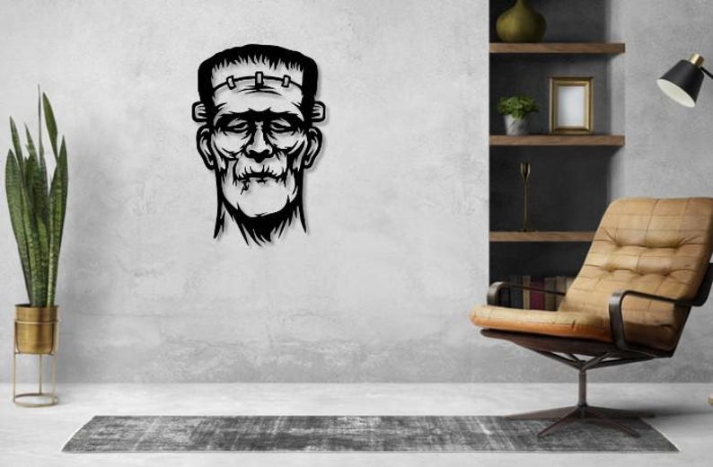 Frankenstein Face SVG, Laser Cut File (dxf, Png) - Etsy