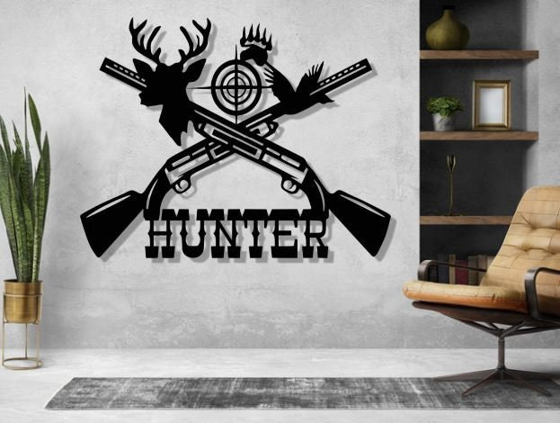 Hunter Svg Dxf Png Files , Laser Cutting Machine Riffle Deer Duck Hunt ...