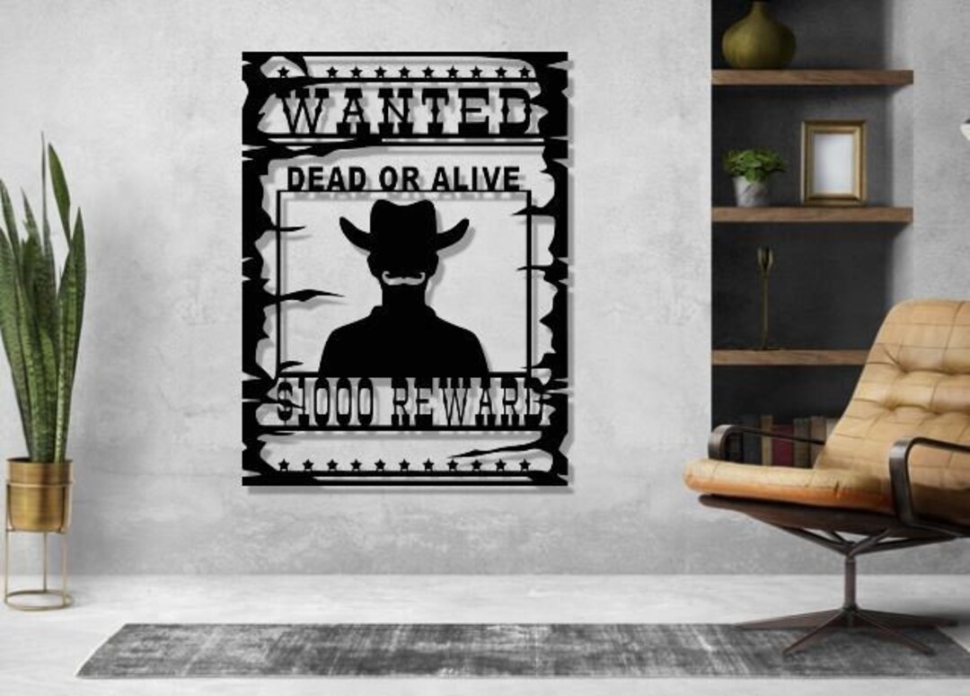 Wanted Svg Dxf Png Files , Laser Cutting File , Western , Cowboy ...