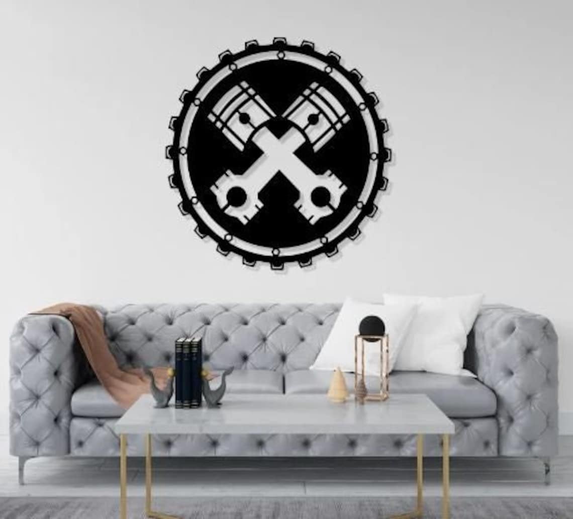 Pistons Svg Dxf Png Files , Laser Cut File , Gear , Piston , Motor ...