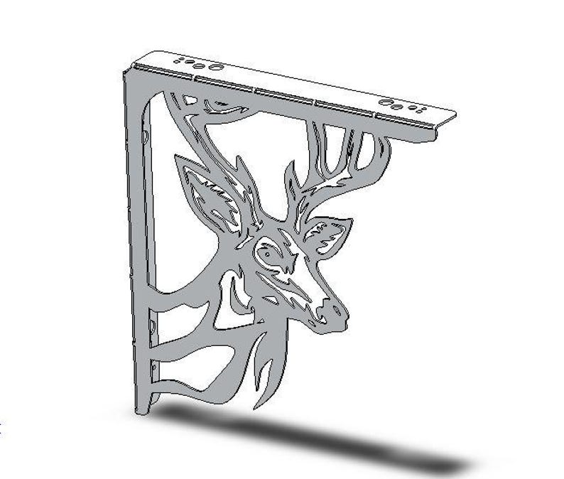 Deer Shelf Bracket Laser Cut File, Metal Wall Mount (SVG, DXF) - Etsy
