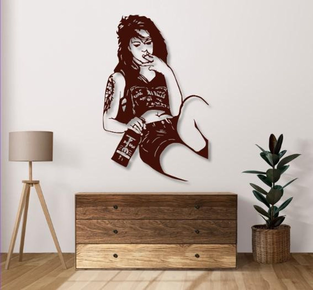 Drunk Girl Svg Dxf Files Alcohol Wall Art Vector Cut File for Cnc Laser ...