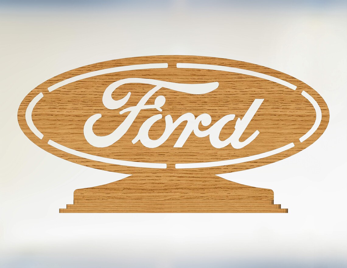 Ford Stand Svg Dxf Files Lser Cut File Ford Standing Plywood Acrylic ...