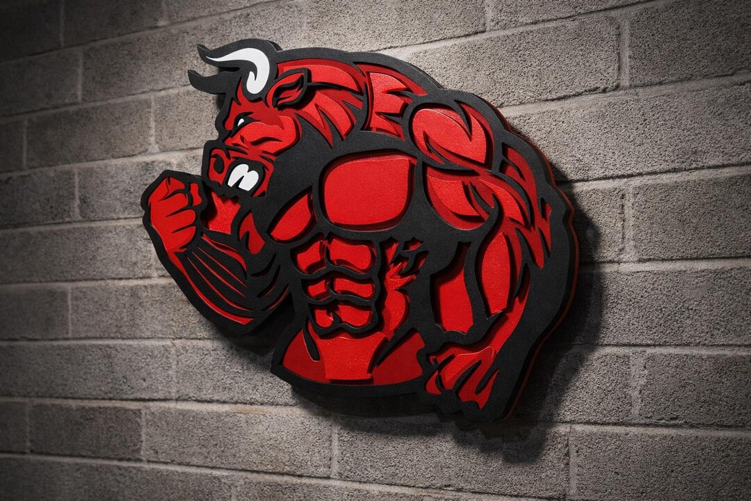 Multilayer Bull SVG DXF Files 3D Layered Cut File for Cricut or Laser ...