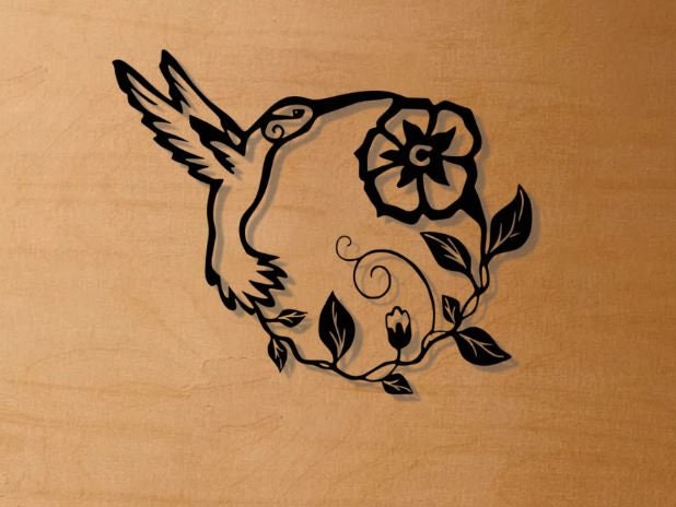 Hummingbird Svg Dxf Files Laser Cutting Wall Decor or - Etsy