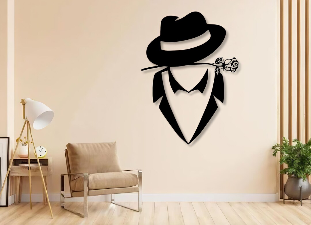 Gentleman SVG, Laser Cut File, Romantic Man Wall Art (digital File) - Etsy