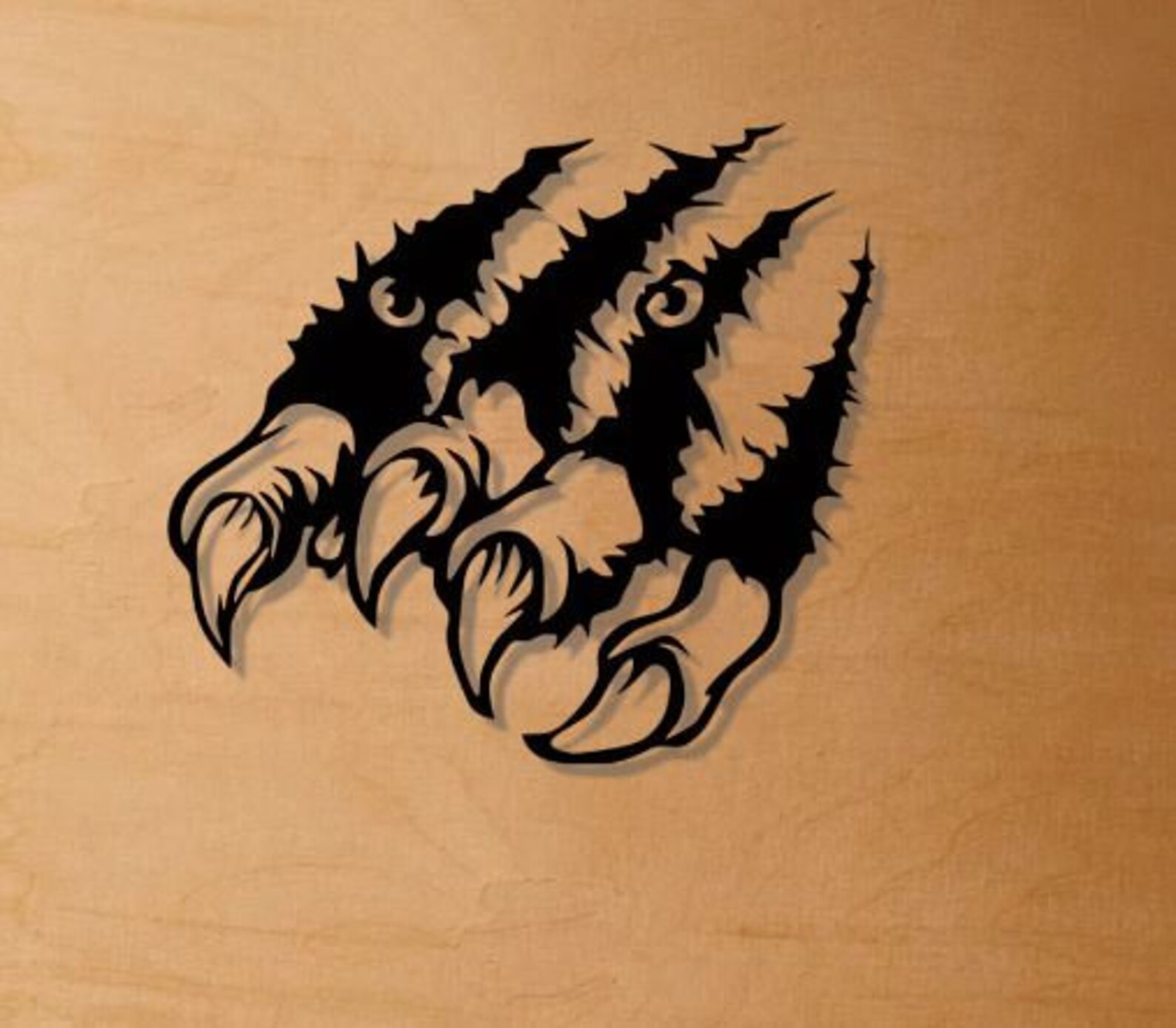 Claw Svg Dxf Files Laser Cut Fİle Wild Animal Eyes Claw - Etsy