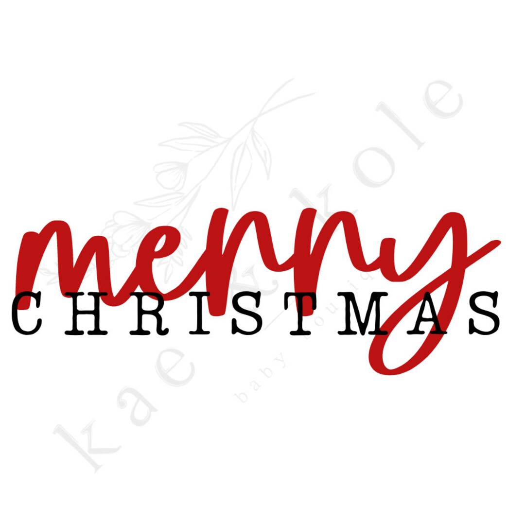 Merry Christmas Type SVG PNG - Instant Download - Red Christmas ...