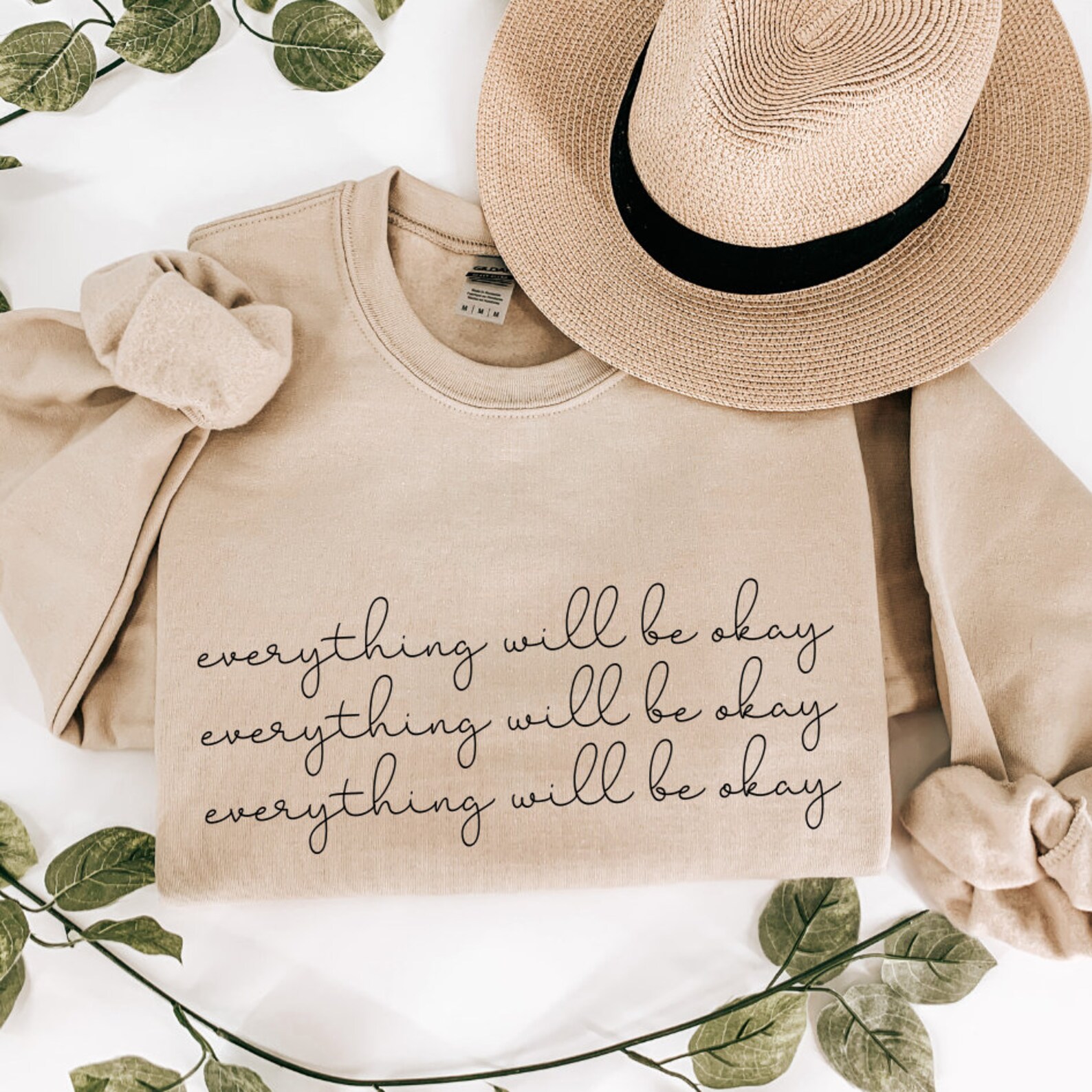 Everything Will Be Okay SVG PNG Instant Download Script Font Cursive ...