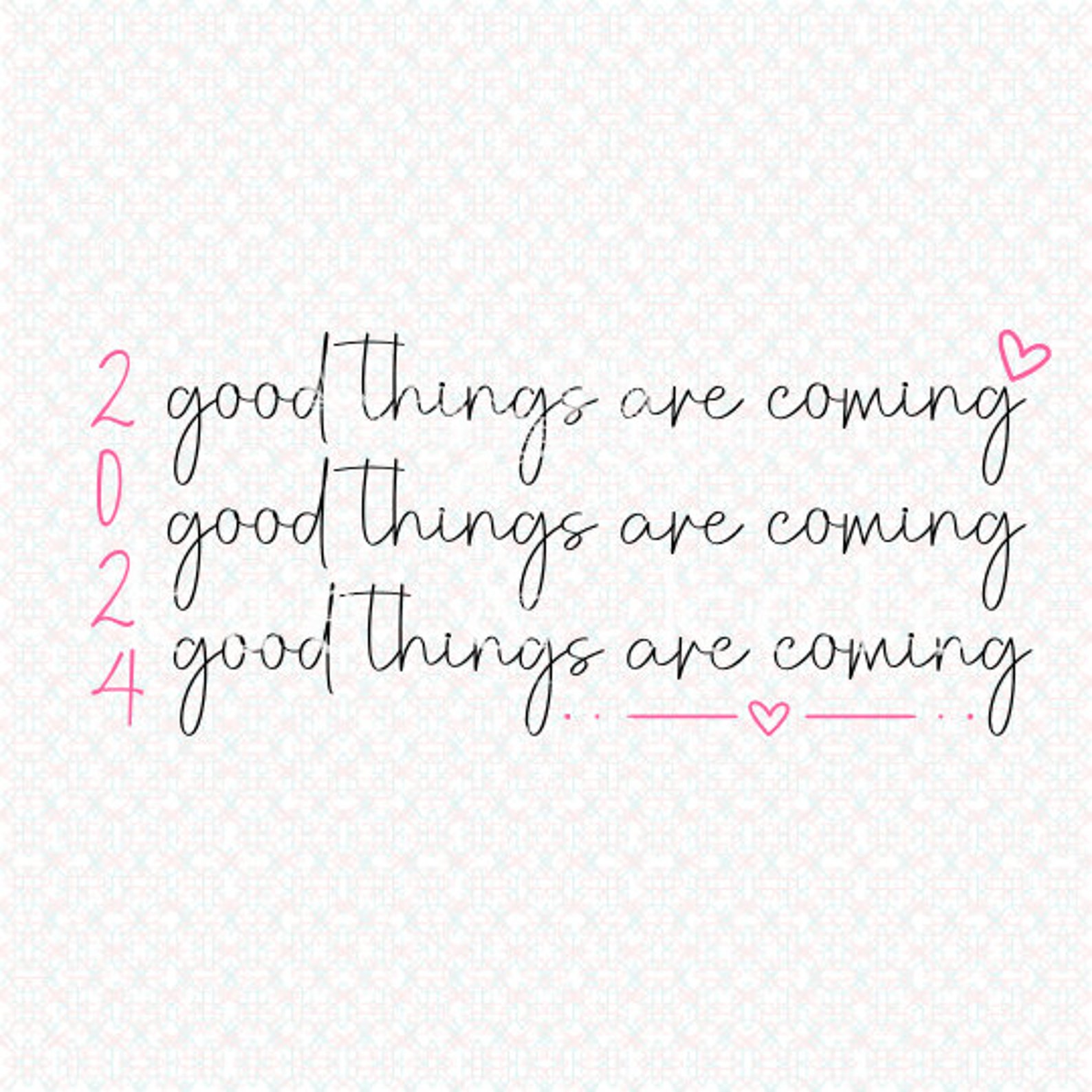 2024 New Year SVG PNG - Instant Download - Script Font - Cursive Words ...