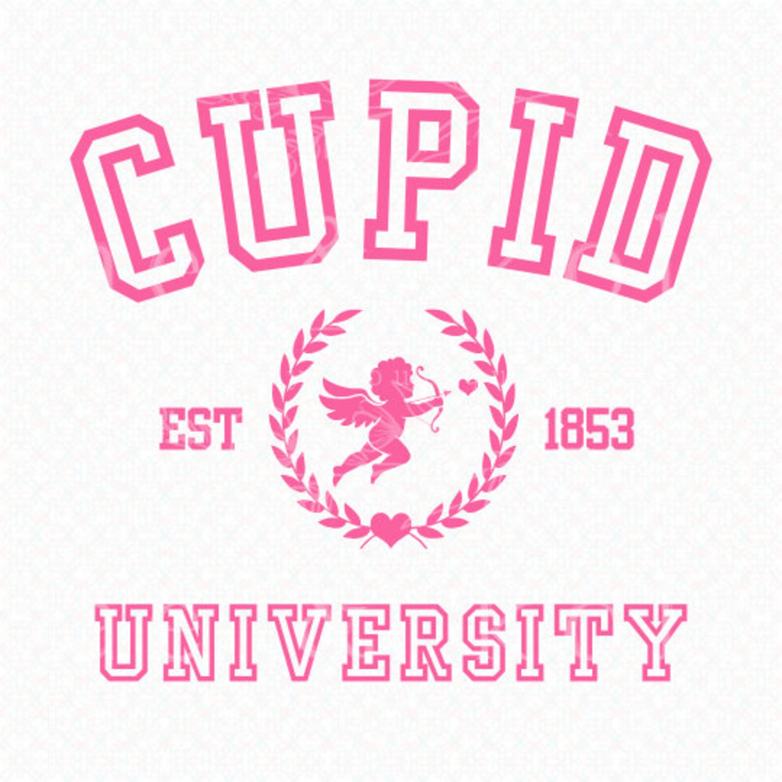 Cupid University SVG PNG - Instant Download - Valentines Day College ...
