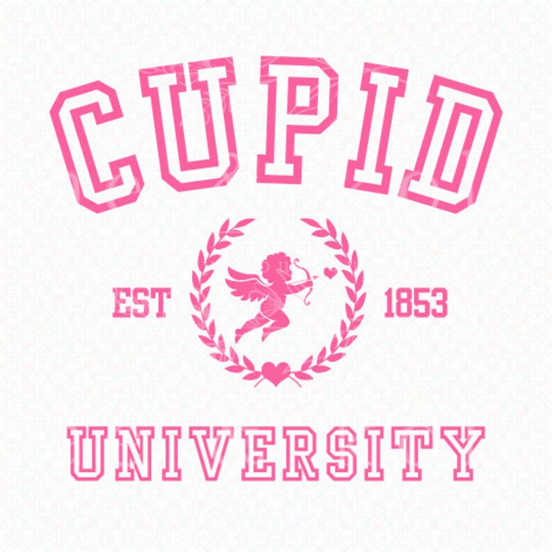 Cupid University SVG PNG - Instant Download - Valentines Day College ...