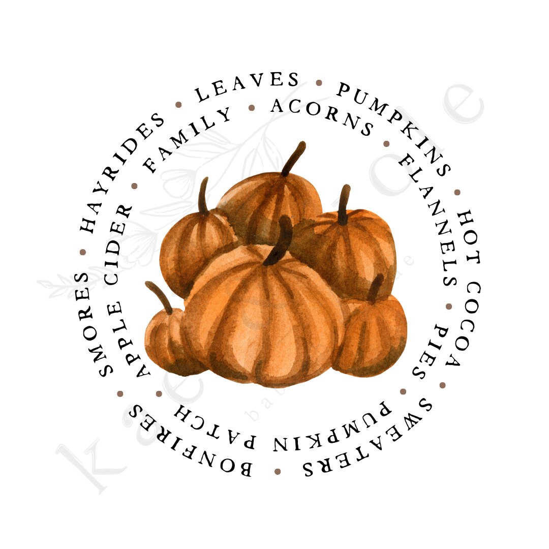 Fall Words SVG Halloween PNG - Instant Download - Pumpkin - Etsy