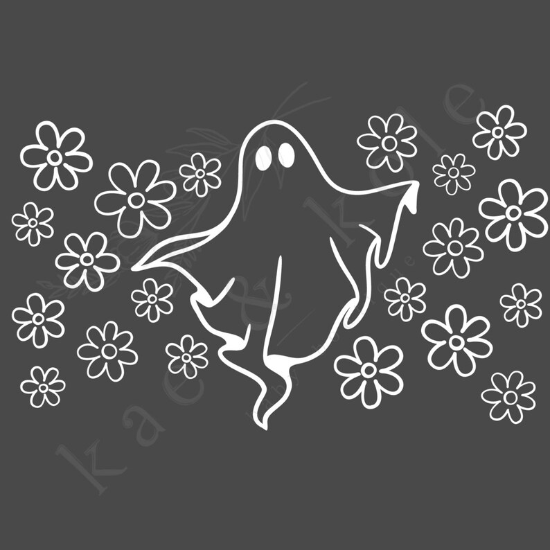 Daisy Ghost SVG Halloween PNG - Instant Download - Etsy