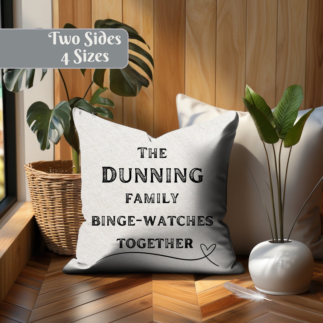Personalized Family Name Pillow, Binge-watches Together, Quality Time ...
