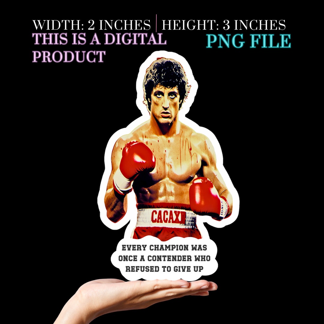 Rocky Motivation Sticker Rocky Christmas Gift Motivational - Etsy