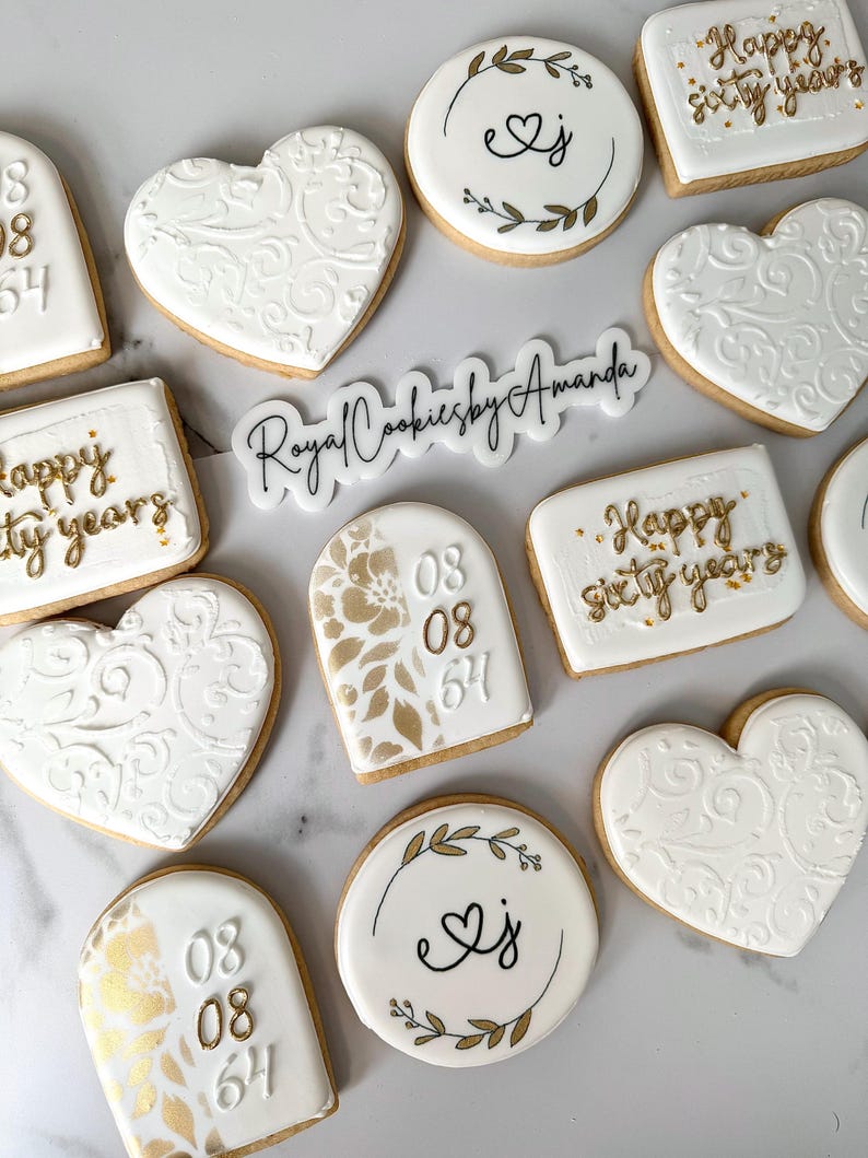 Anniversary Cookies - Etsy