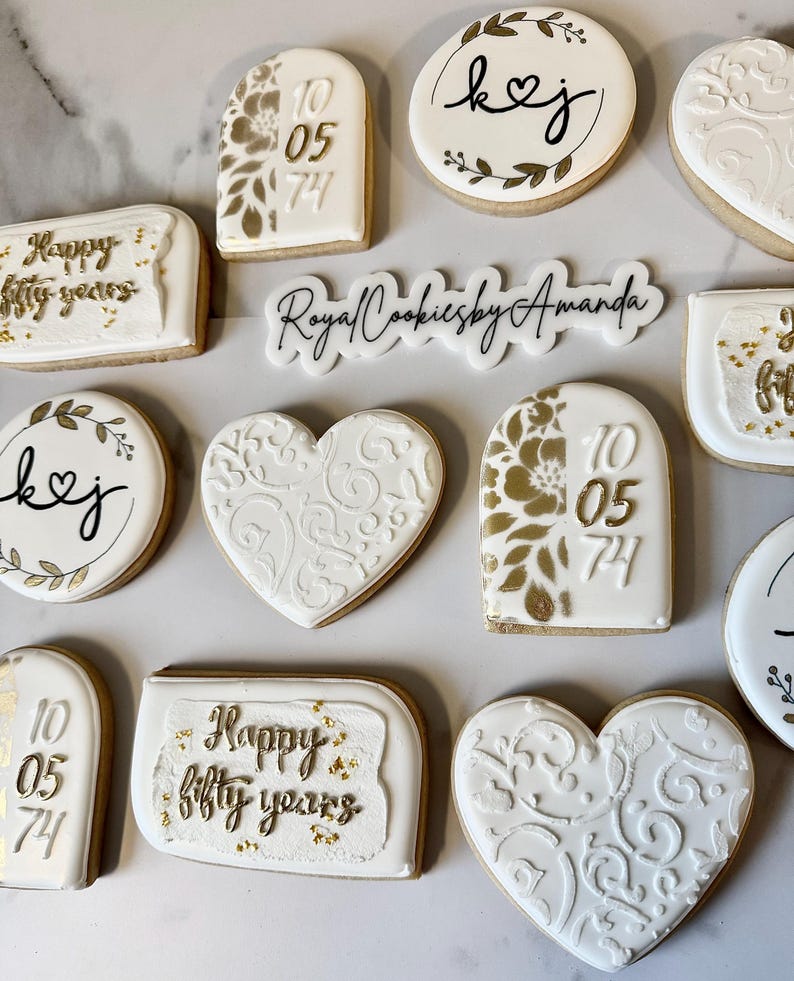 Anniversary Cookies - Etsy