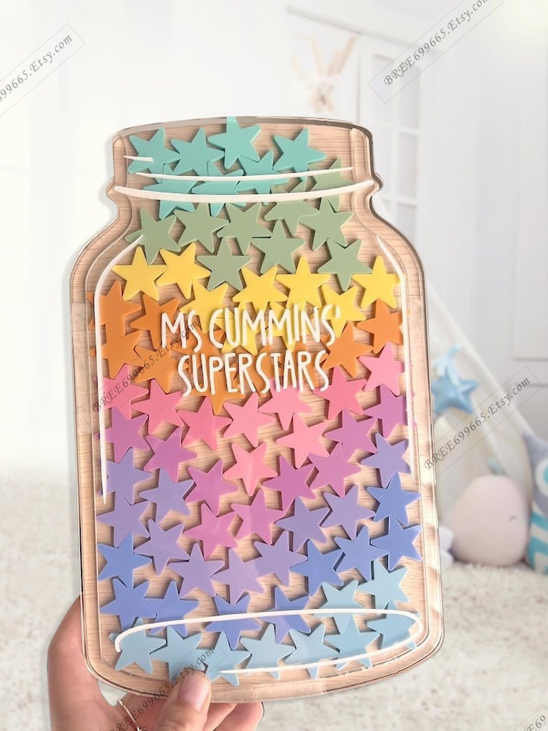 Reward Jar Stars Personalized Reward Jar for Kids School and - Etsy