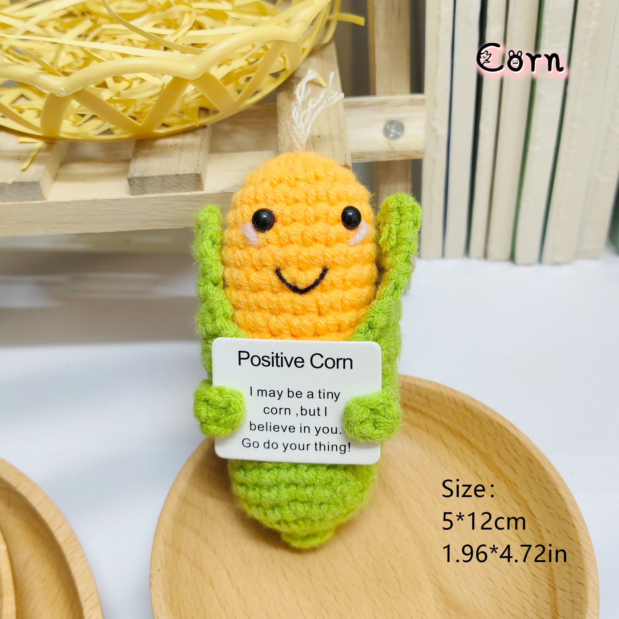 Crochet Positive Pumpkin and Corn-crochet Vegetables-cute Desk ...