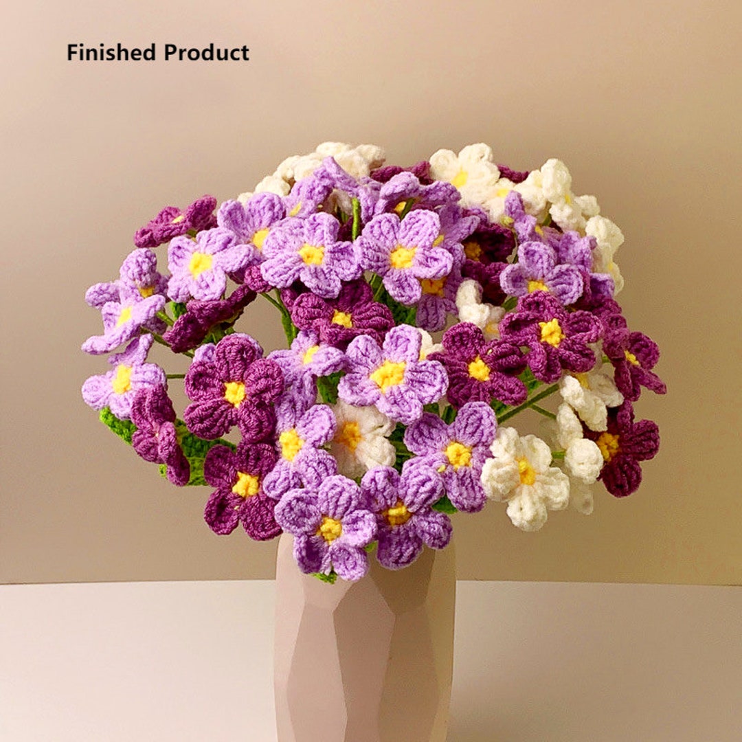 Handmade Crochet Forget-me-not Flower Bouquet, Whole Sale Price Crochet ...