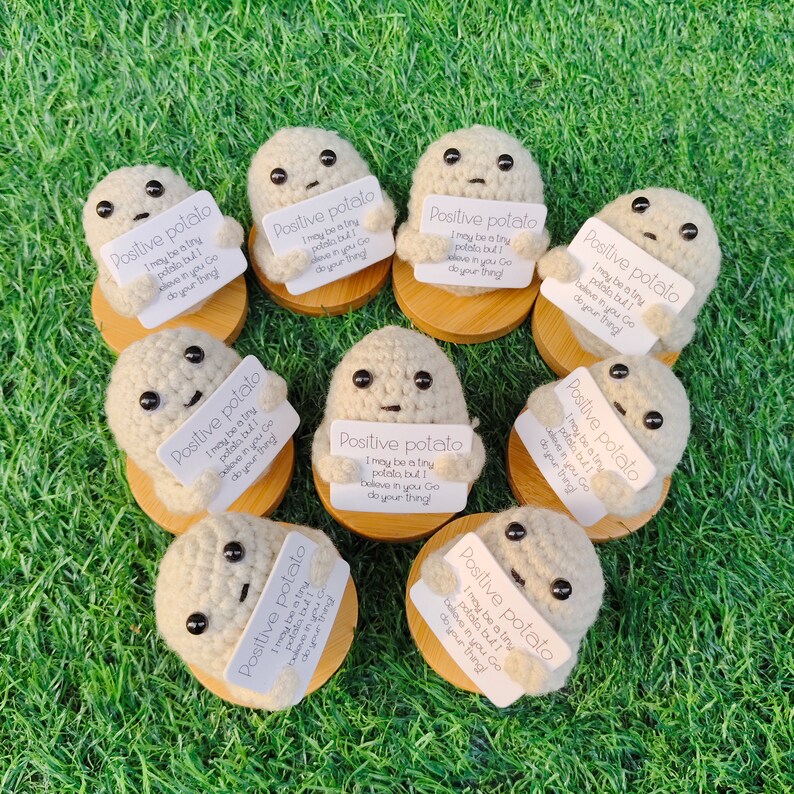 Bulk Sale Cheap Positive Potatoes,handmade Crochet Potato With Positive ...