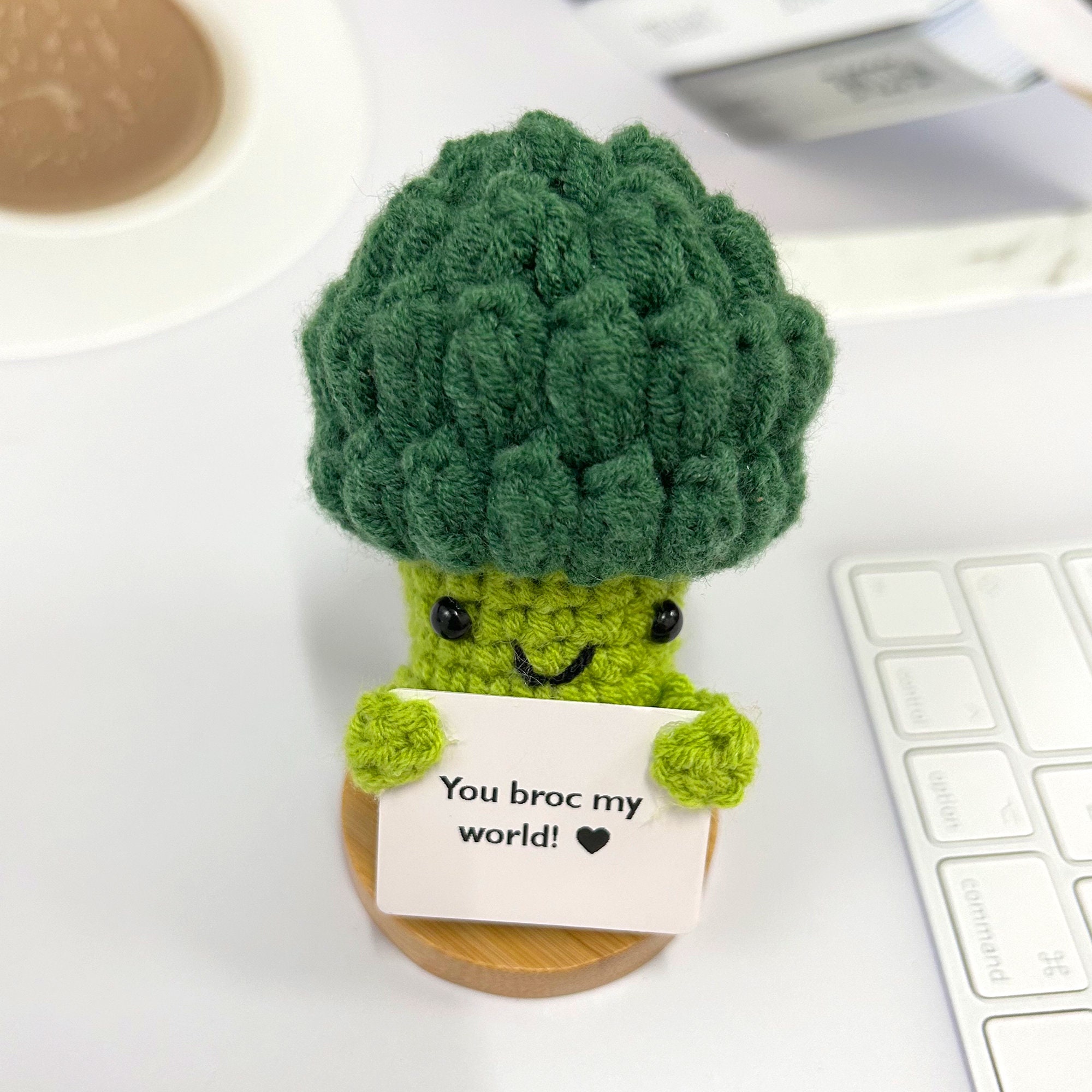 Positive Potato/broccoli and Flower Plant,desk Decor,gift for Friend ...