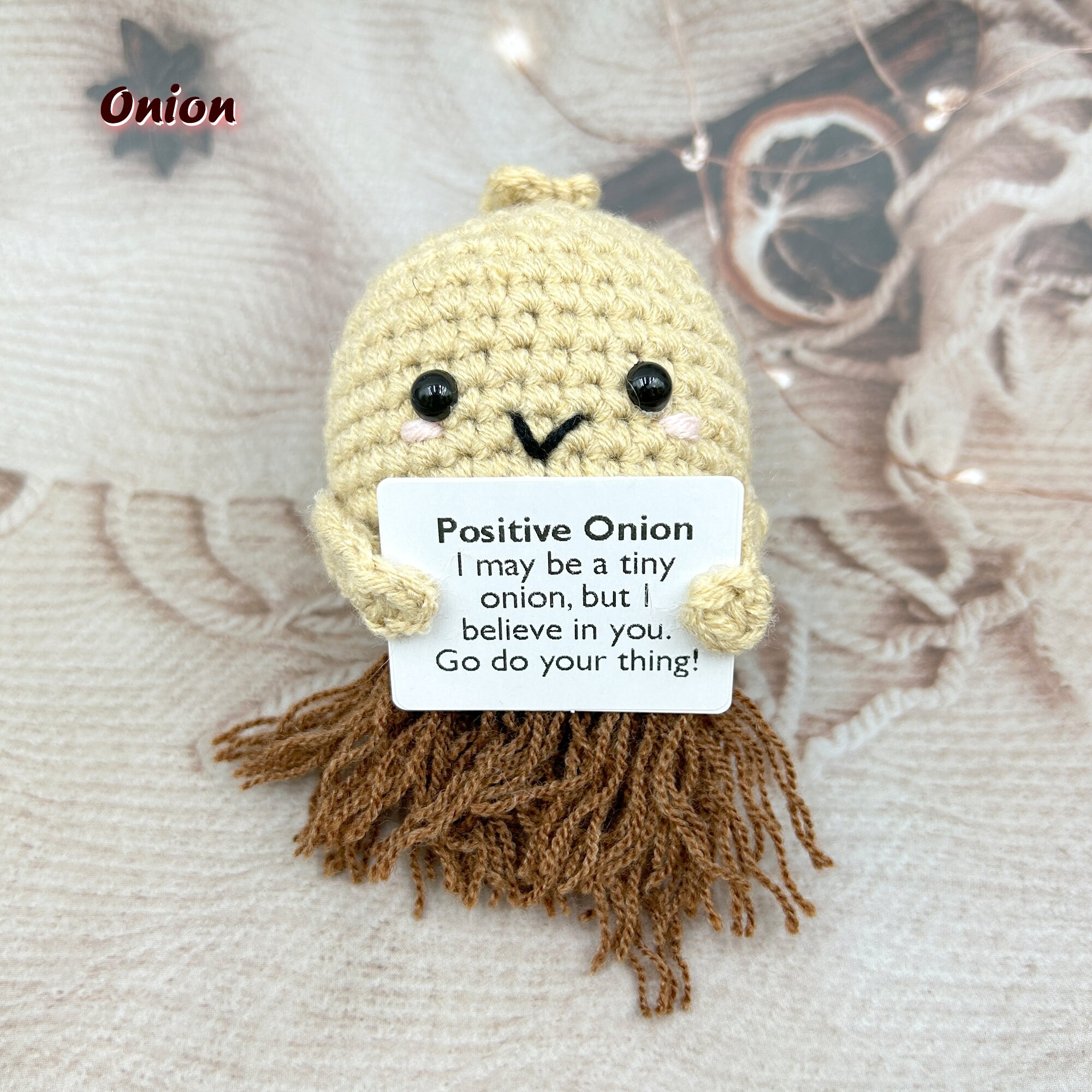 Crochet Positive Beet and Onion-cute Desk Accessories-mental Health ...