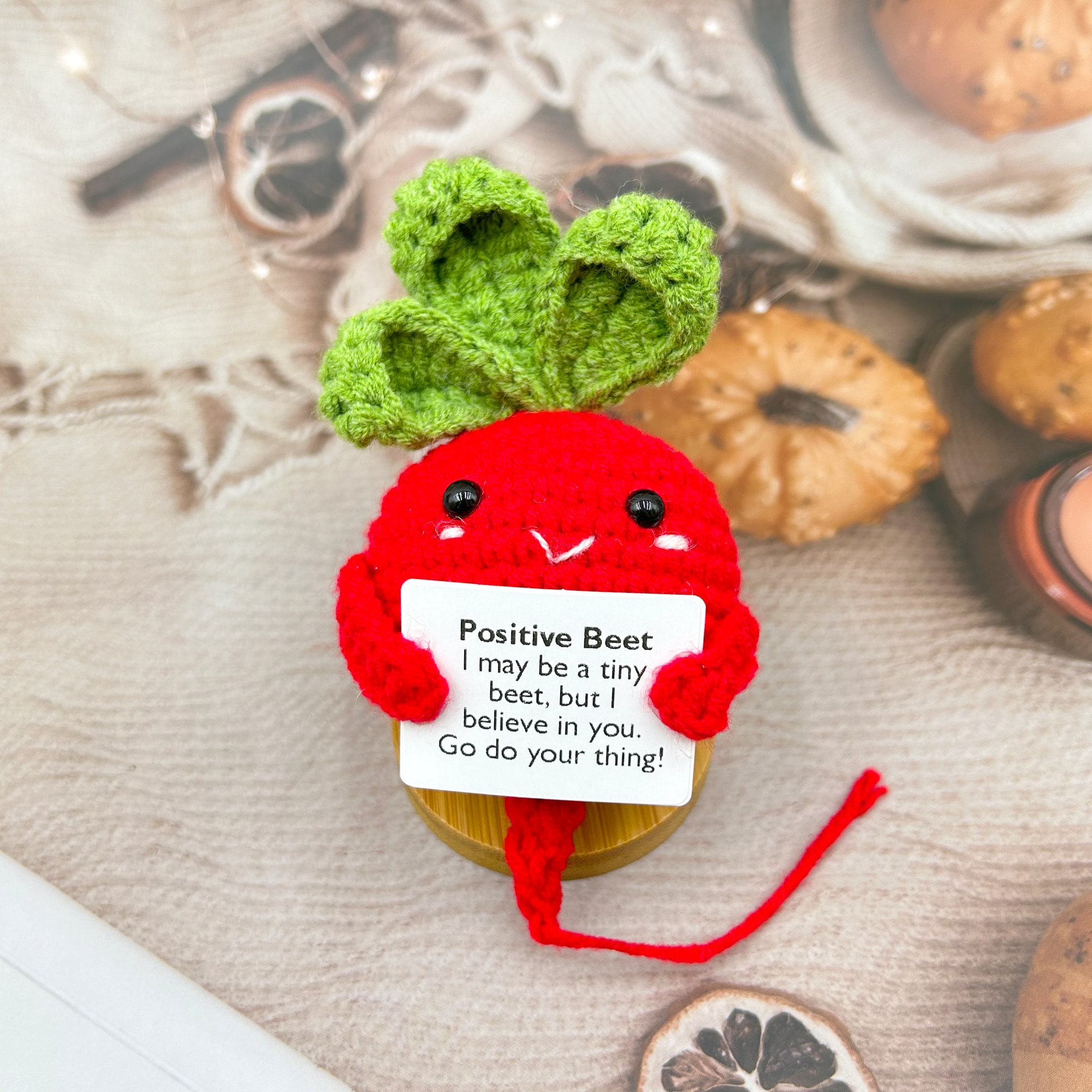 Crochet Positive Beet and Onion-cute Desk Accessories-mental Health ...
