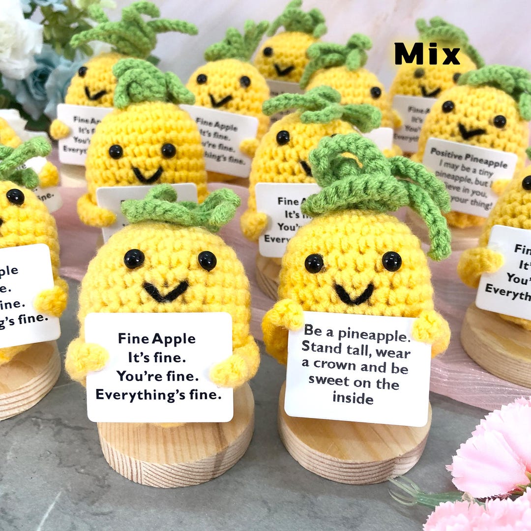 Handmade Crochet Pineapple: Positive Affirmation Gift - Etsy