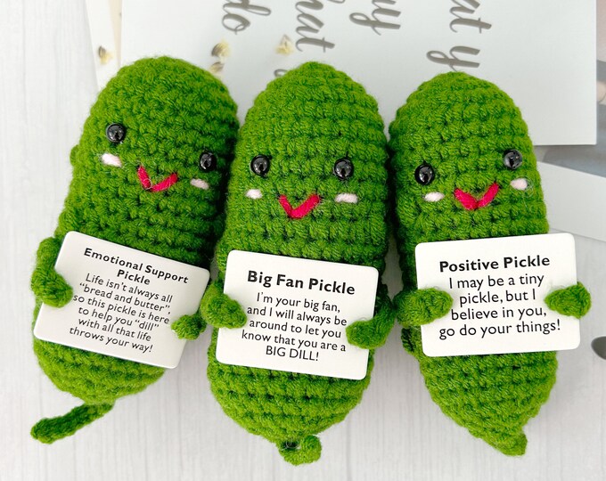 Emotional Support Pickle,positive Pickle,big Fan Pickle,handmade ...