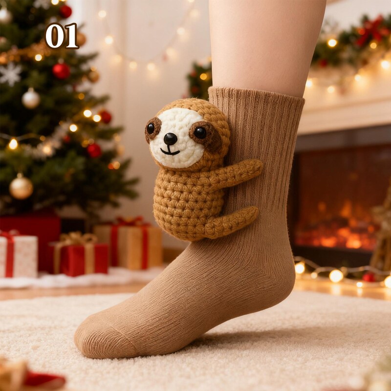 3d Crochet Sloth Socks - Etsy