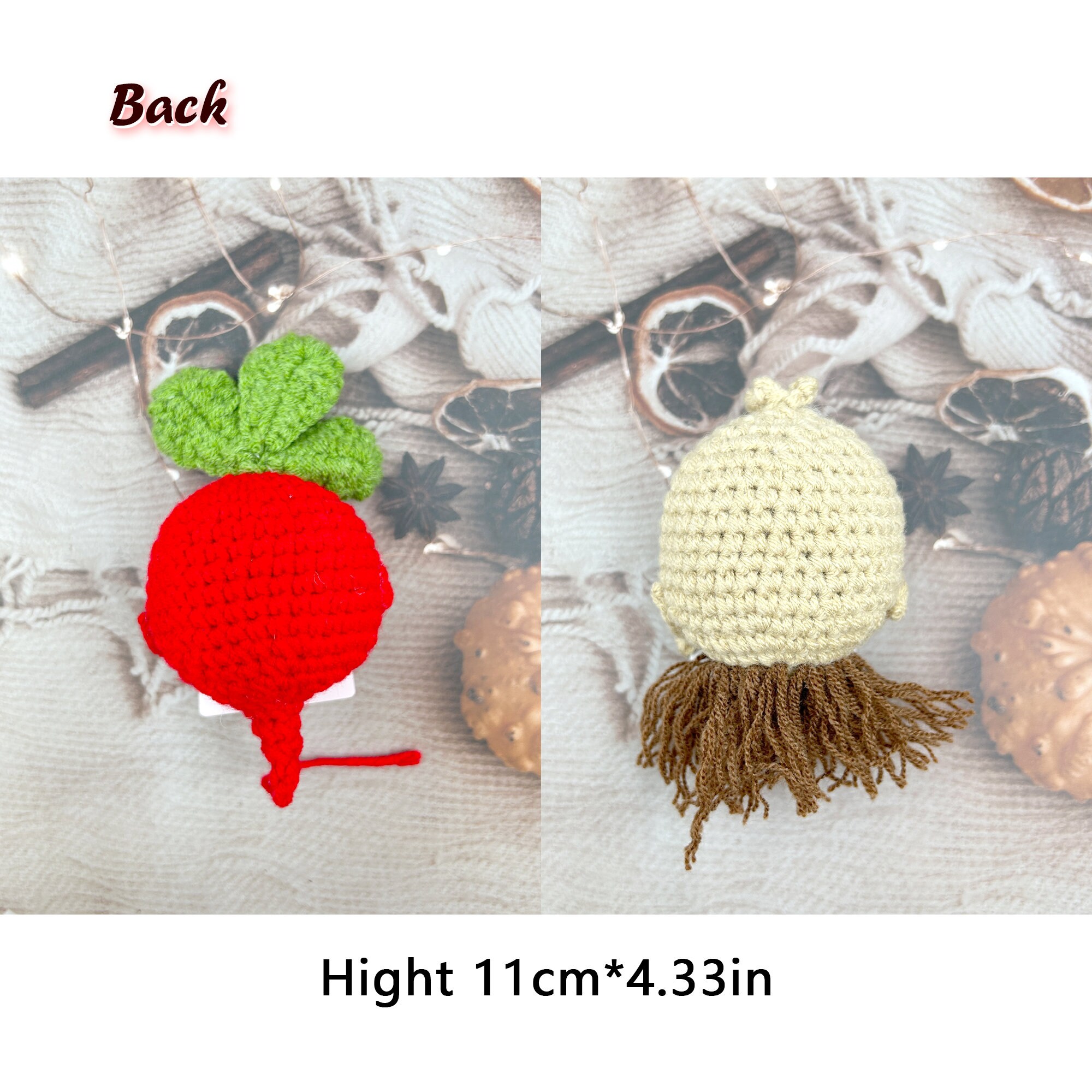 Crochet Positive Beet and Onion-cute Desk Accessories-mental Health ...