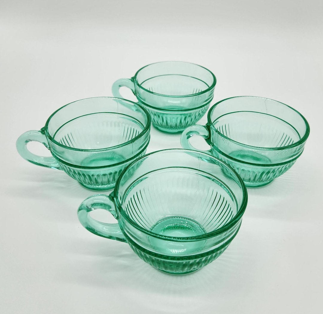Uranium Glass Tea Cups - Etsy
