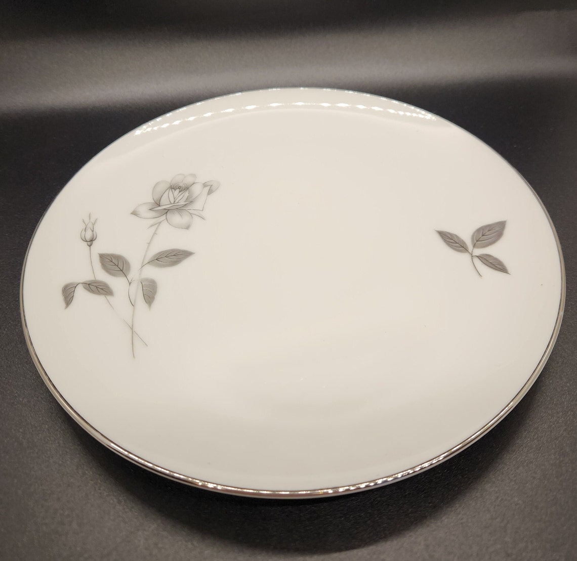 Platinum Rose China Plates - Etsy