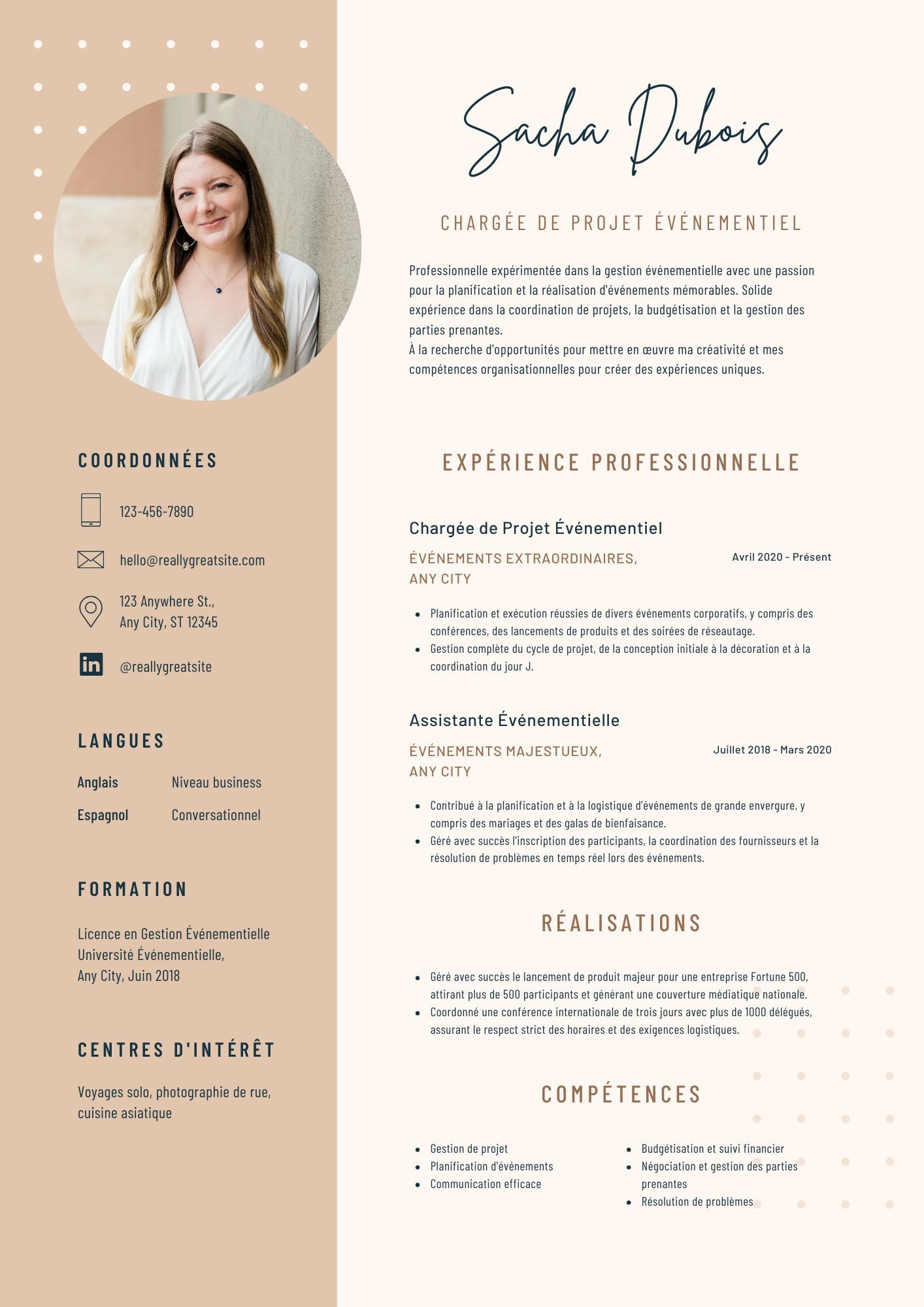 CV Template With Photo, Professional CV Template for Word and Pages ...