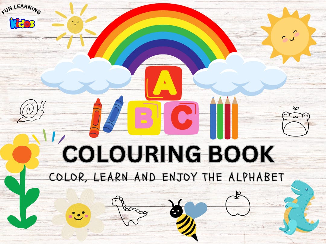 ABC Coloring Kids Learning Letters Activity, Printable Instant Download ...