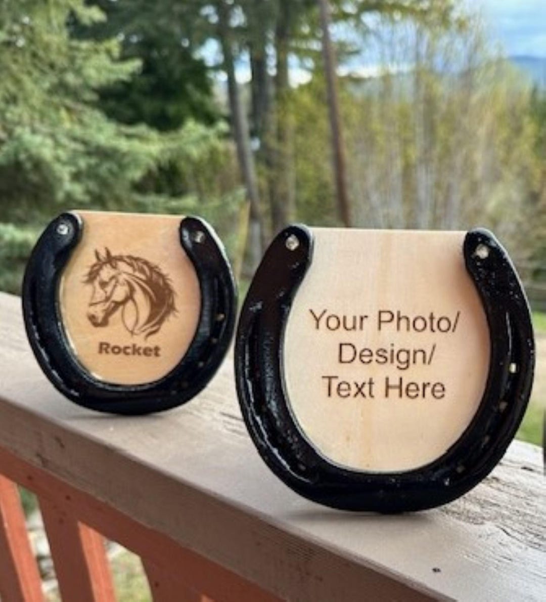 Personalized Horseshoe Name Sign – Rustic Horse Stall Plaque, Western ...