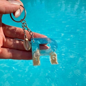 Keychain, Letter Keychain, Beach Theme, Key Charms, Clearance Sale ...
