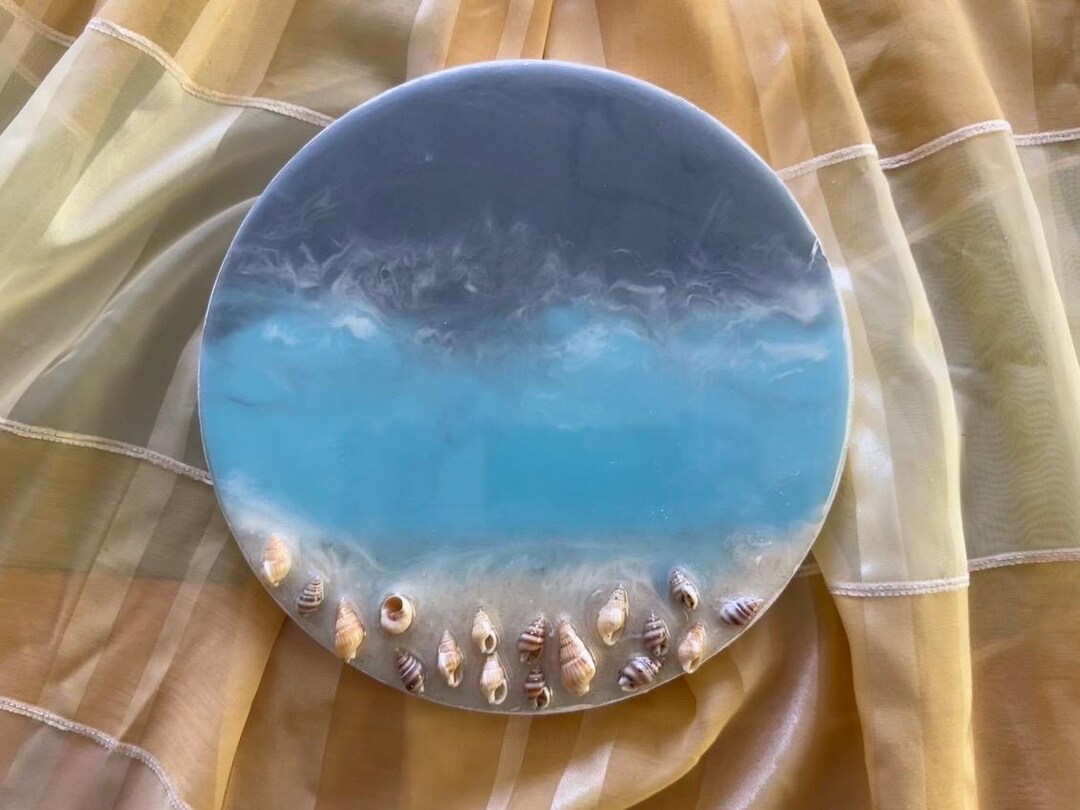 Wall Art, Ocean Wall Art, Beach Theme, Resin Beach Art, Ocean Art ...