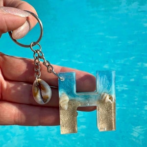 Keychain, Letter Keychain, Beach Theme, Key Charms, Clearance Sale ...