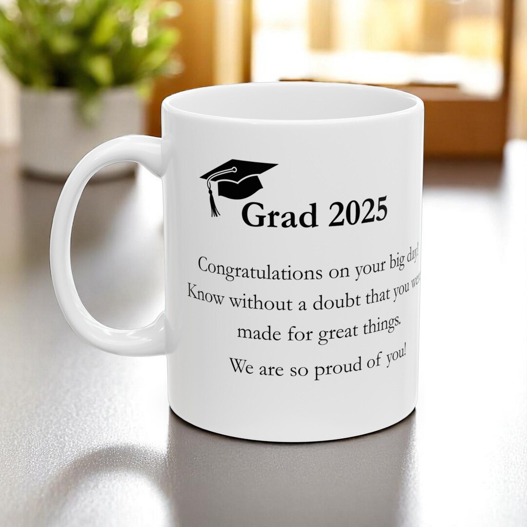 Grad 2025 Custom Mug, Graduation Gift, Personalized Mug, Class of 2025 ...
