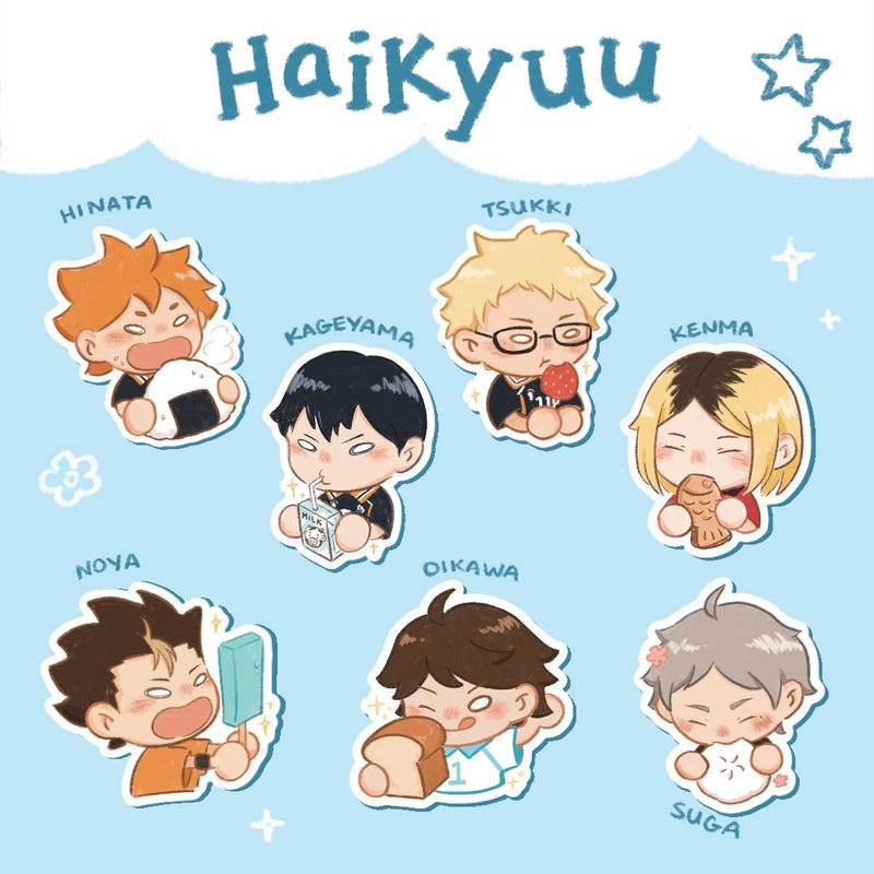 Haikyuu Stickers - Etsy