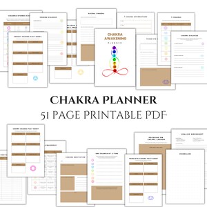 Printable Chakra Planner | Spirituality Planner Digital | Awakening Journal PDF | Chakras Guide ...
