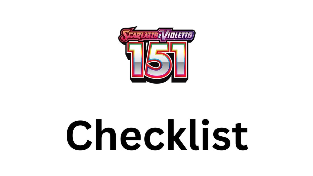 Pokemon 151 Masterset List and Expense Management - Etsy