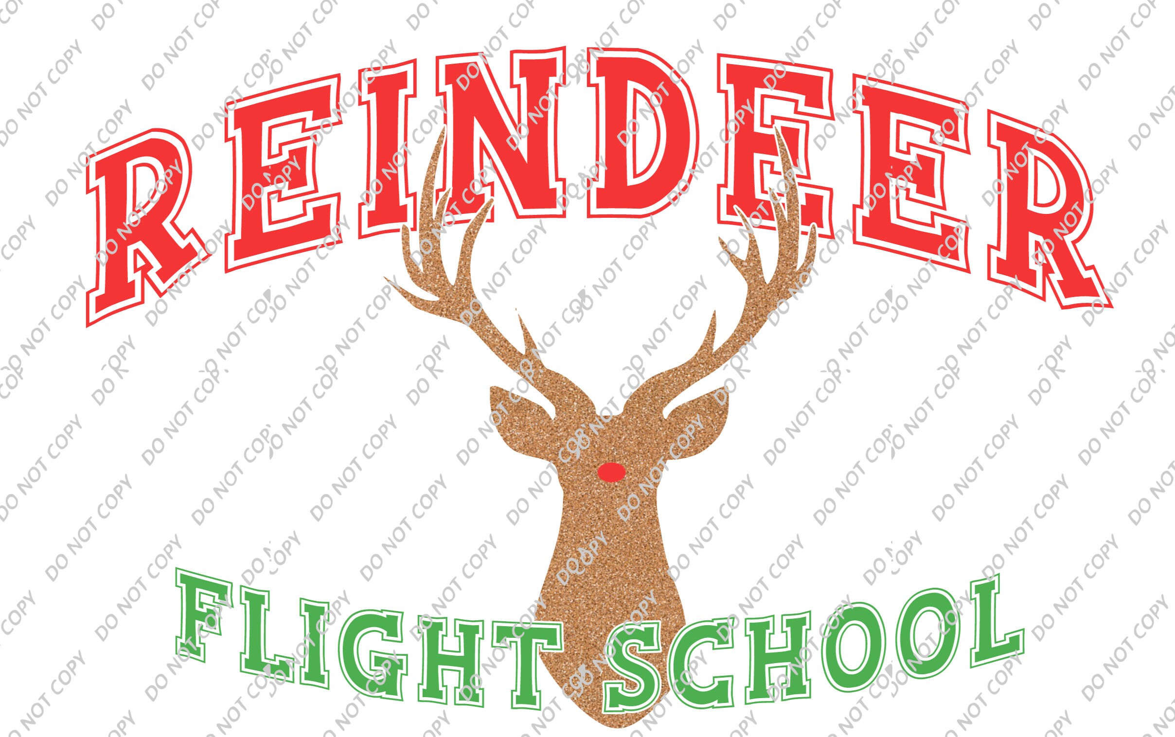 Reindeer Flight School Festive Christmas Digital PNG Instant Download ...