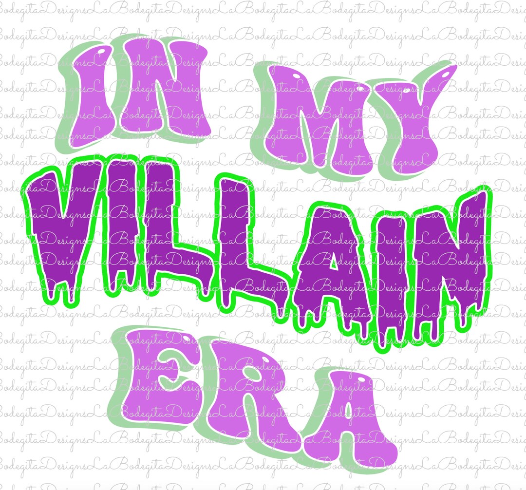 In My Villain Era Dark Humor Digital PNG Instant Download - Etsy